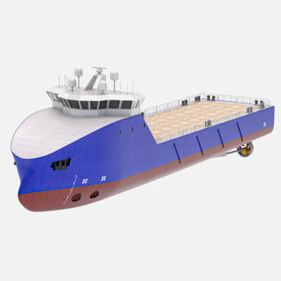 Tug Supply Vessel - 3D Model by ALPHA3DST