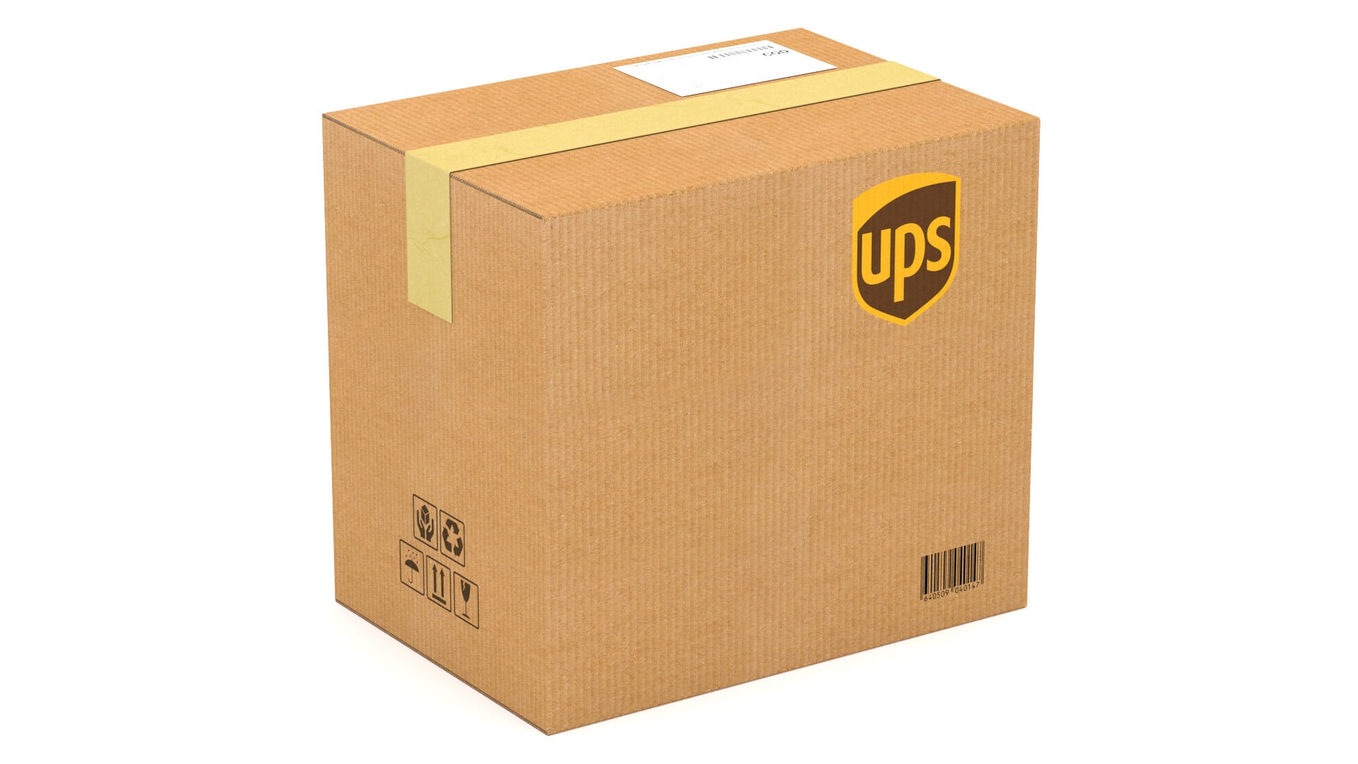 UPS Cardboard Box - 3D Model by ALPHA3DST