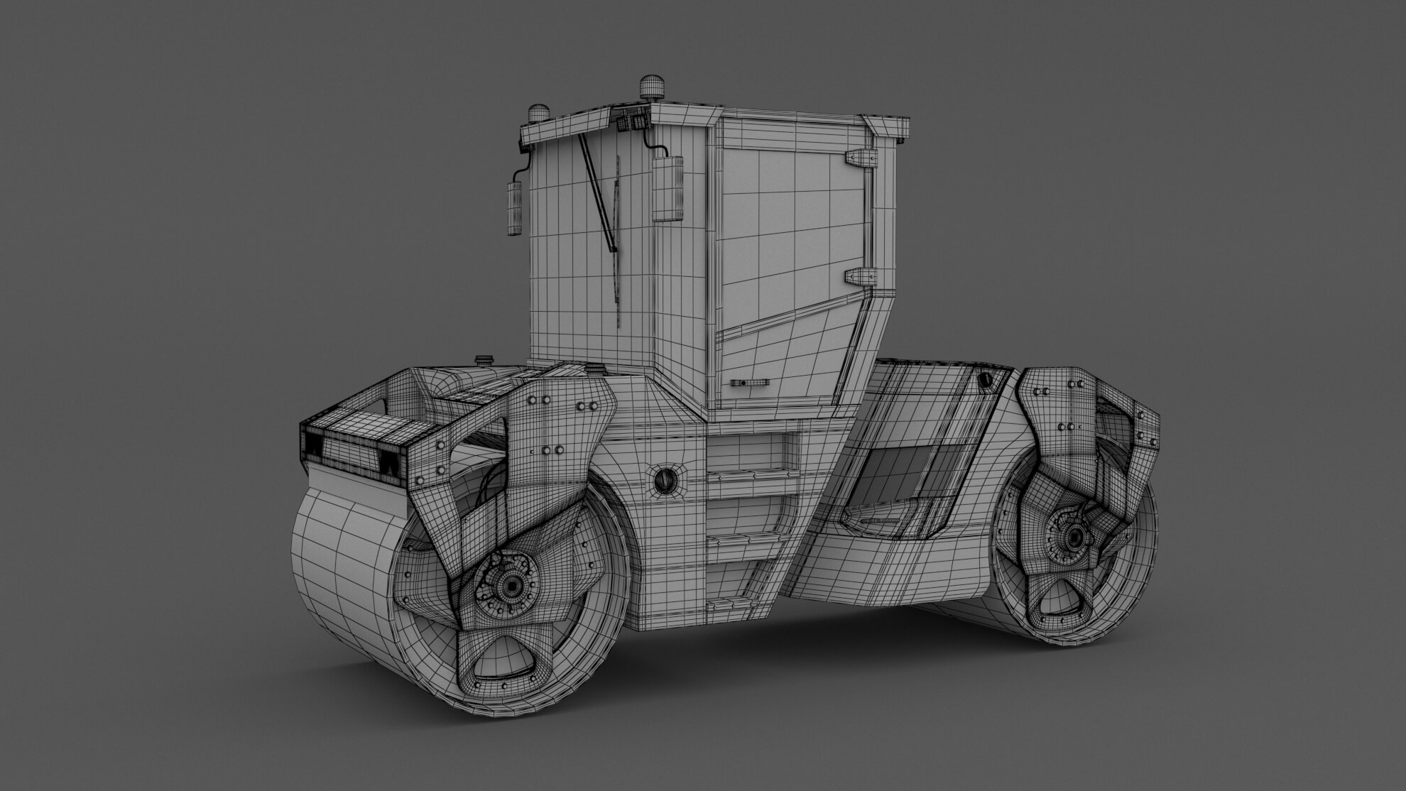 Volvo DD105 Articulated Tandem Road Roller - 3D Model by ALPHA3DST