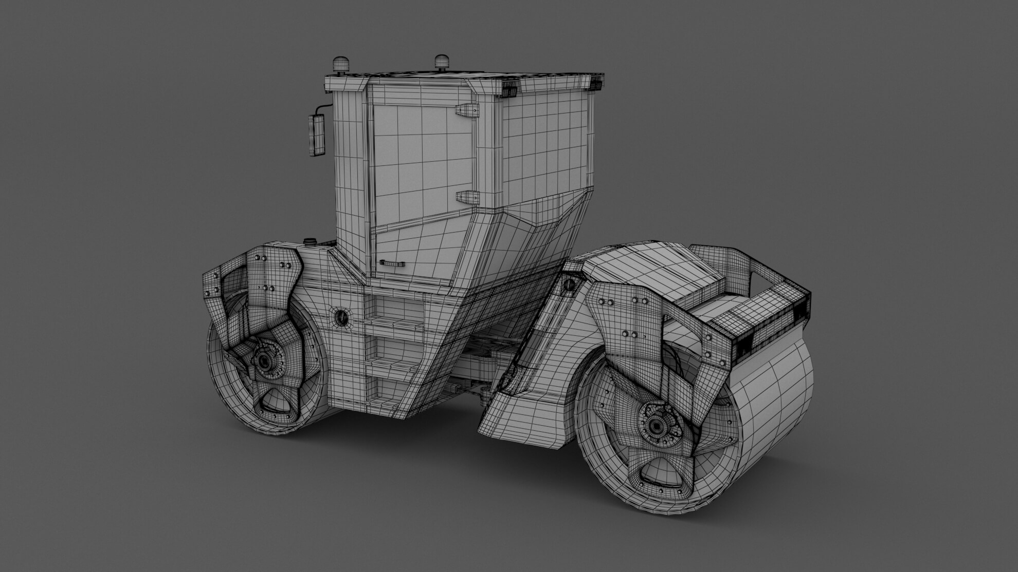 Volvo DD105 Articulated Tandem Road Roller - 3D Model by ALPHA3DST