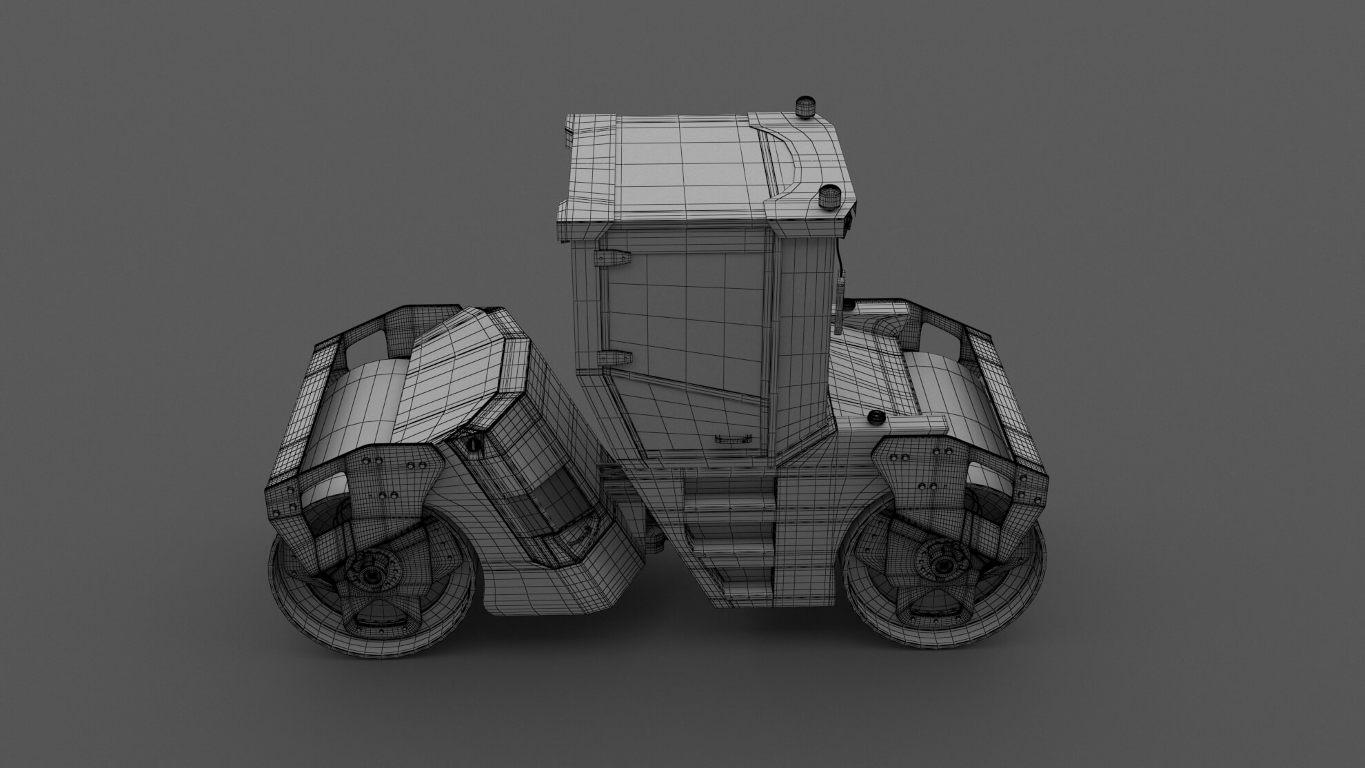 Volvo DD105 Articulated Tandem Road Roller - 3D Model by ALPHA3DST