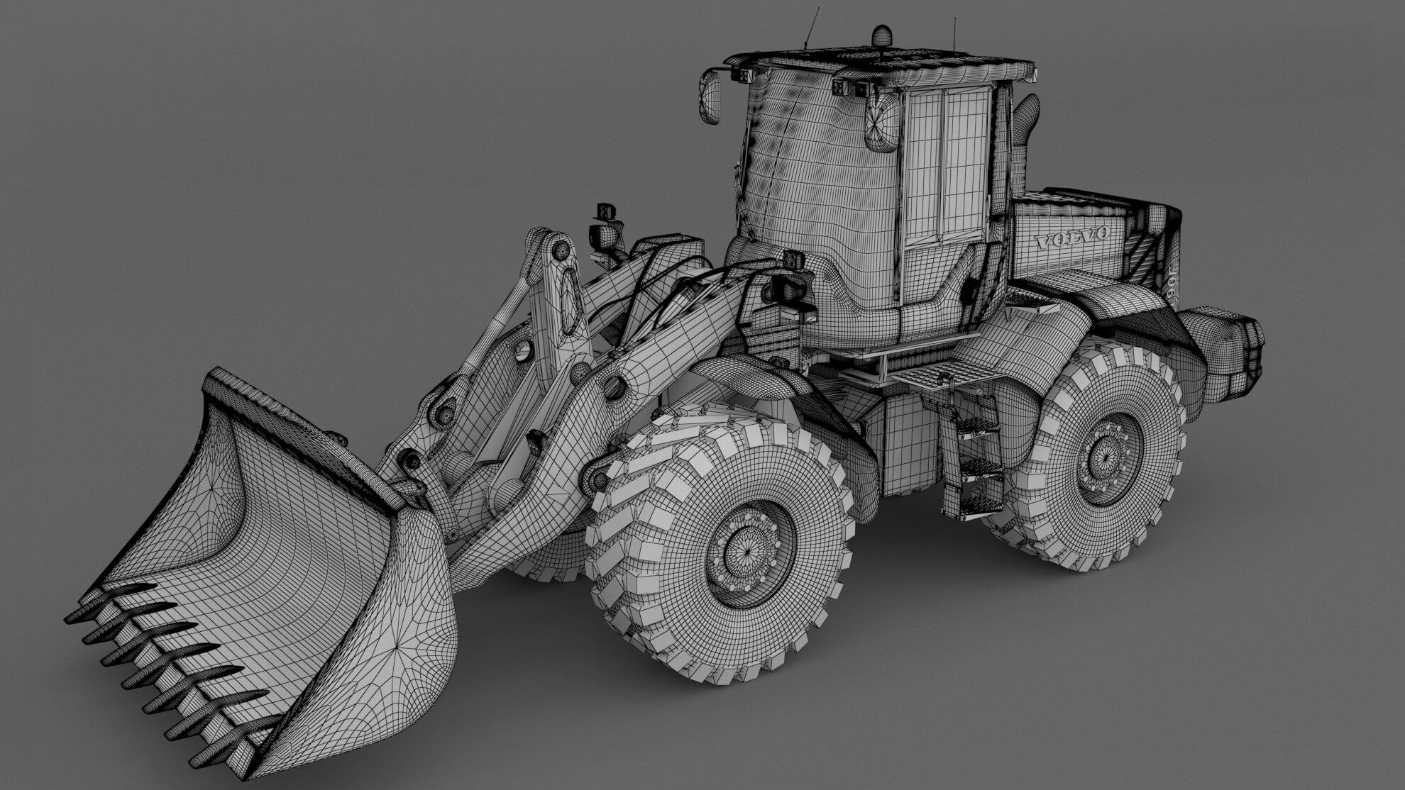 Volvo L90F Loader Military - 3D Model by ALPHA3DST