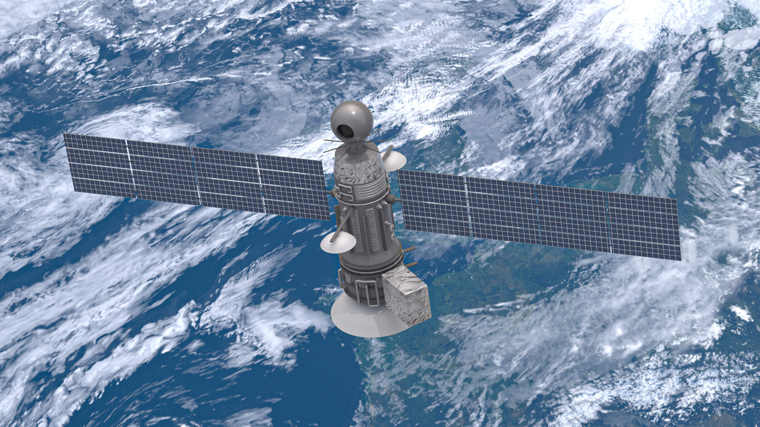 Weather Satellite 1 - 3D Model by ALPHA3DST