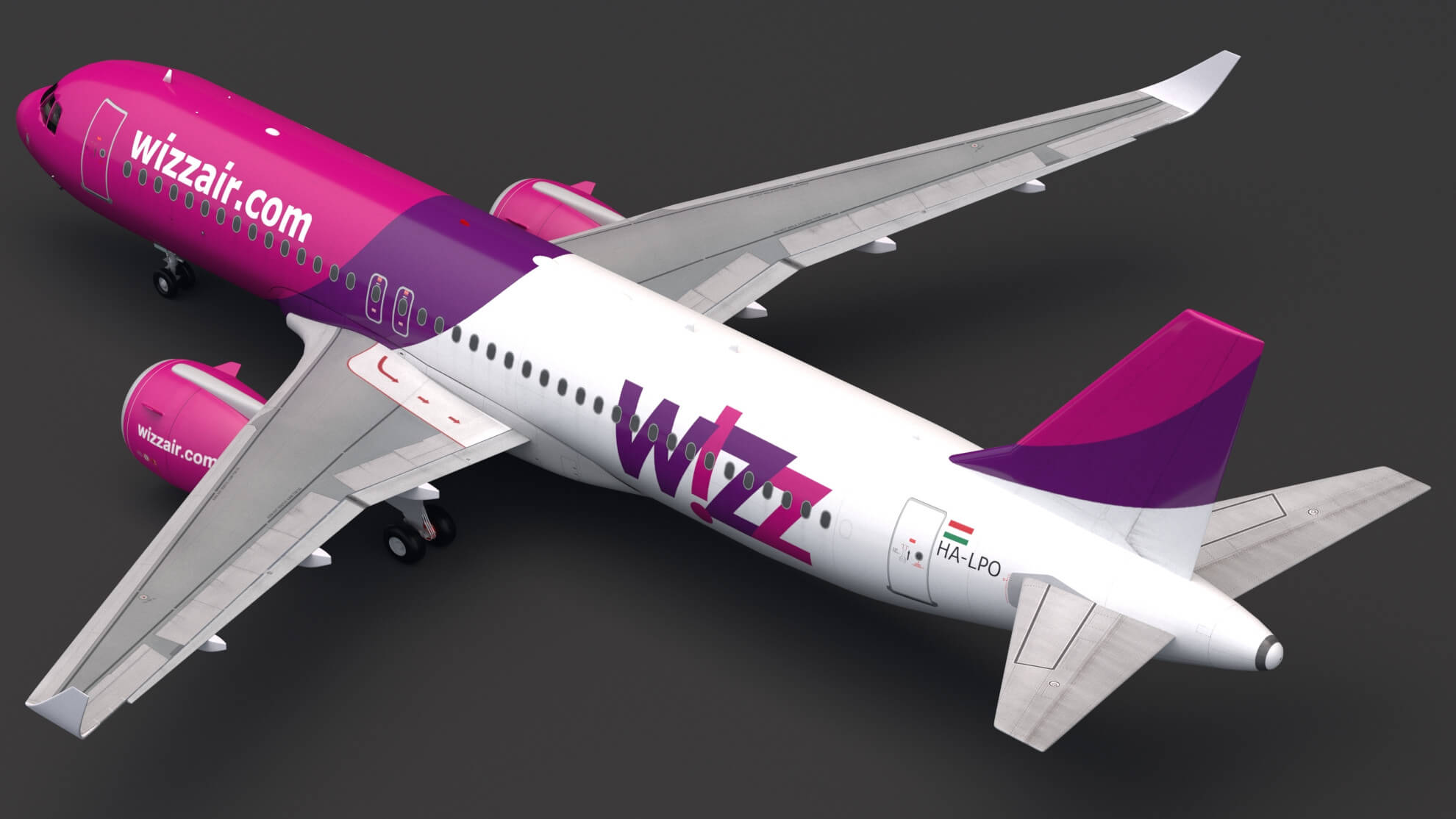 Wizz Air A320 - 3D Model by ALPHA3DST