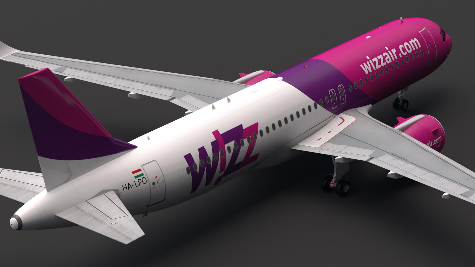Wizz Air A320 - 3D Model by ALPHA3DST