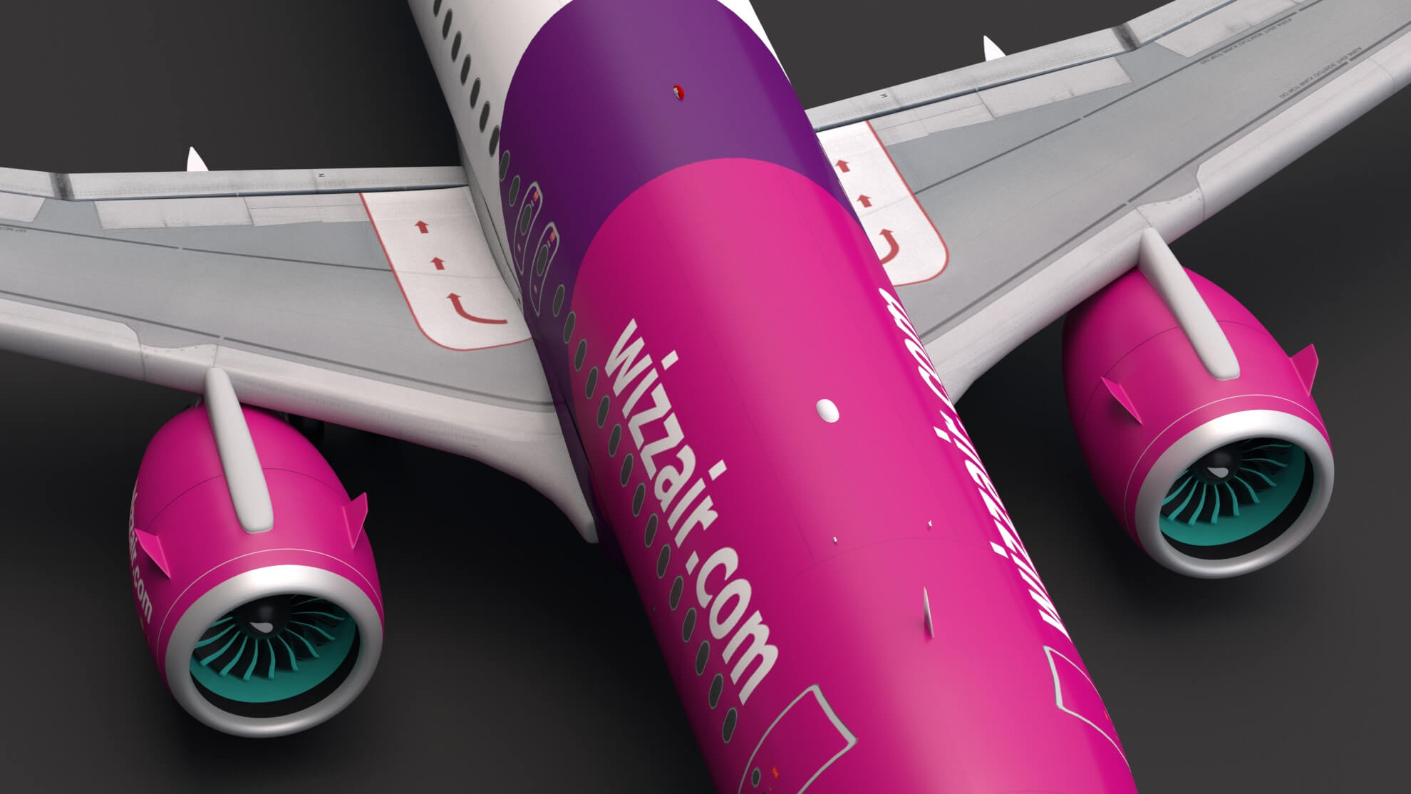 Wizz Air A320 - 3D Model by ALPHA3DST