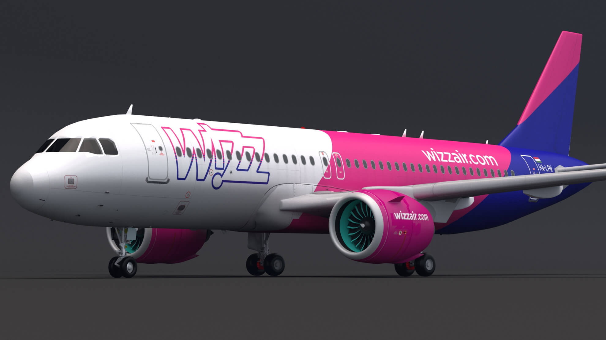 WizzAir A320neo - 3D Model by ALPHA3DST