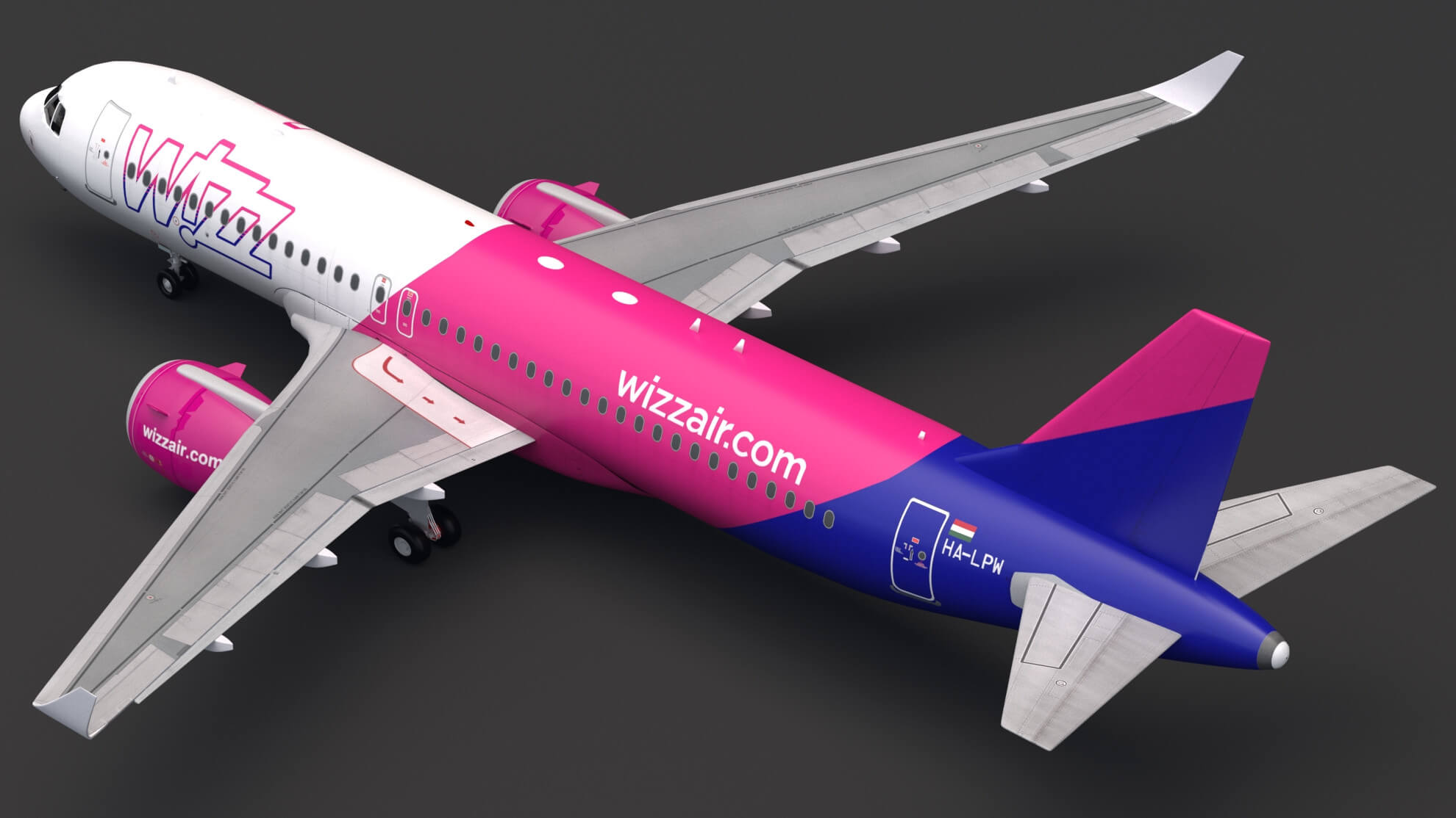 WizzAir A320neo - 3D Model by ALPHA3DST