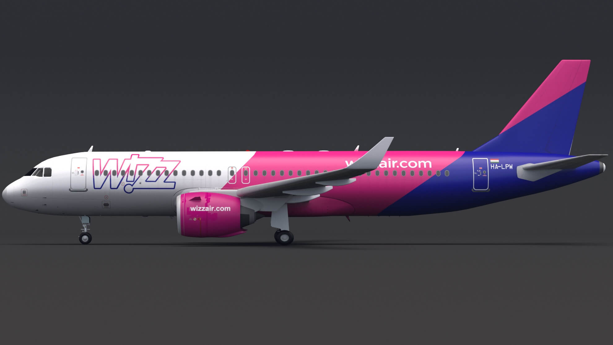 WizzAir A320neo - 3D Model by ALPHA3DST