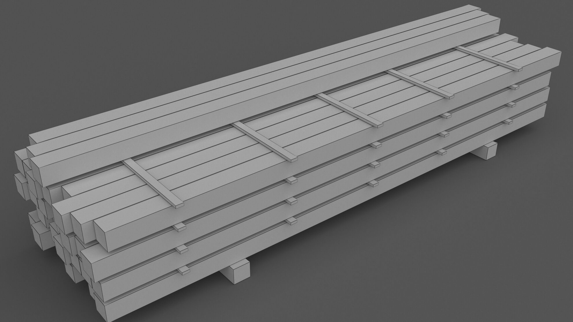 Wooden Beams 01 - 3D Model by ALPHA3DST