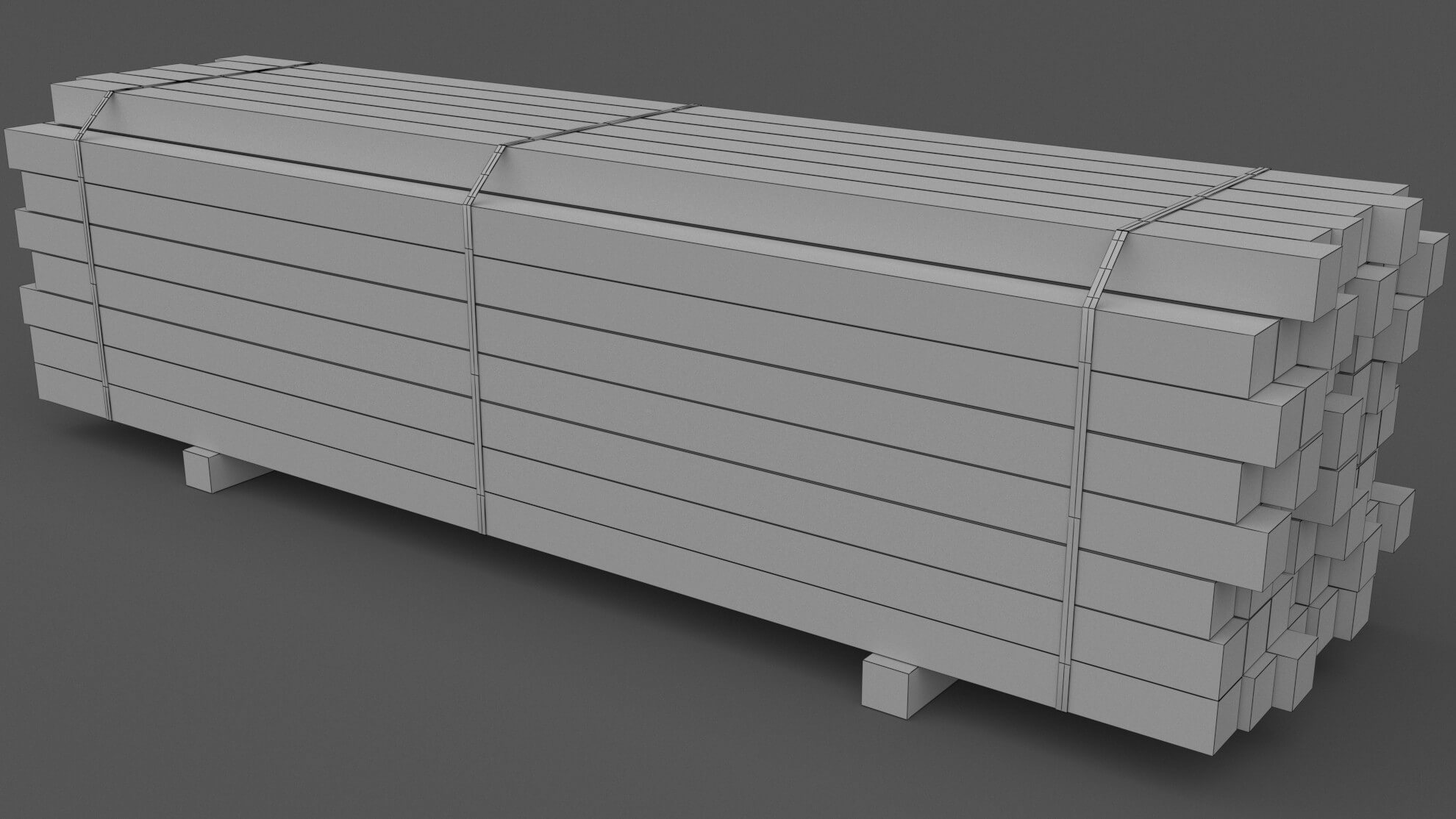 Wooden Beams 02 - 3D Model by ALPHA3DST