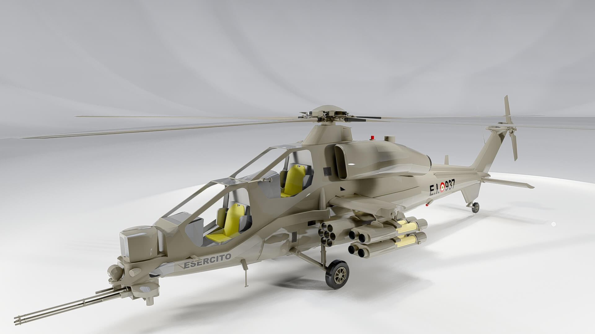 Agusta a 129 Mangusta - 3D Model by AlphaGroup