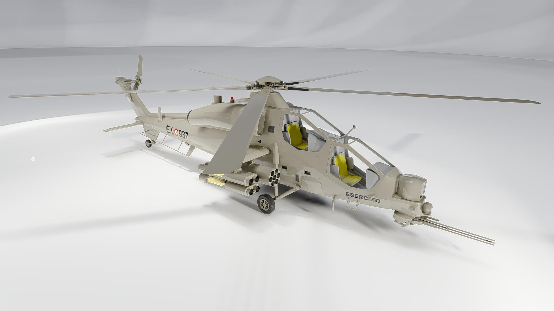 Agusta a 129 Mangusta - 3D Model by AlphaGroup
