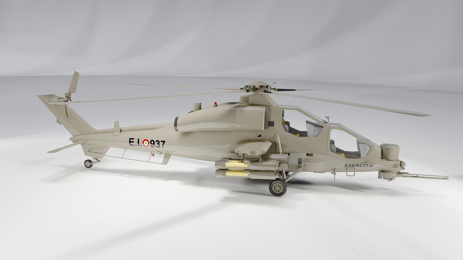 Agusta a 129 Mangusta - 3D Model by AlphaGroup