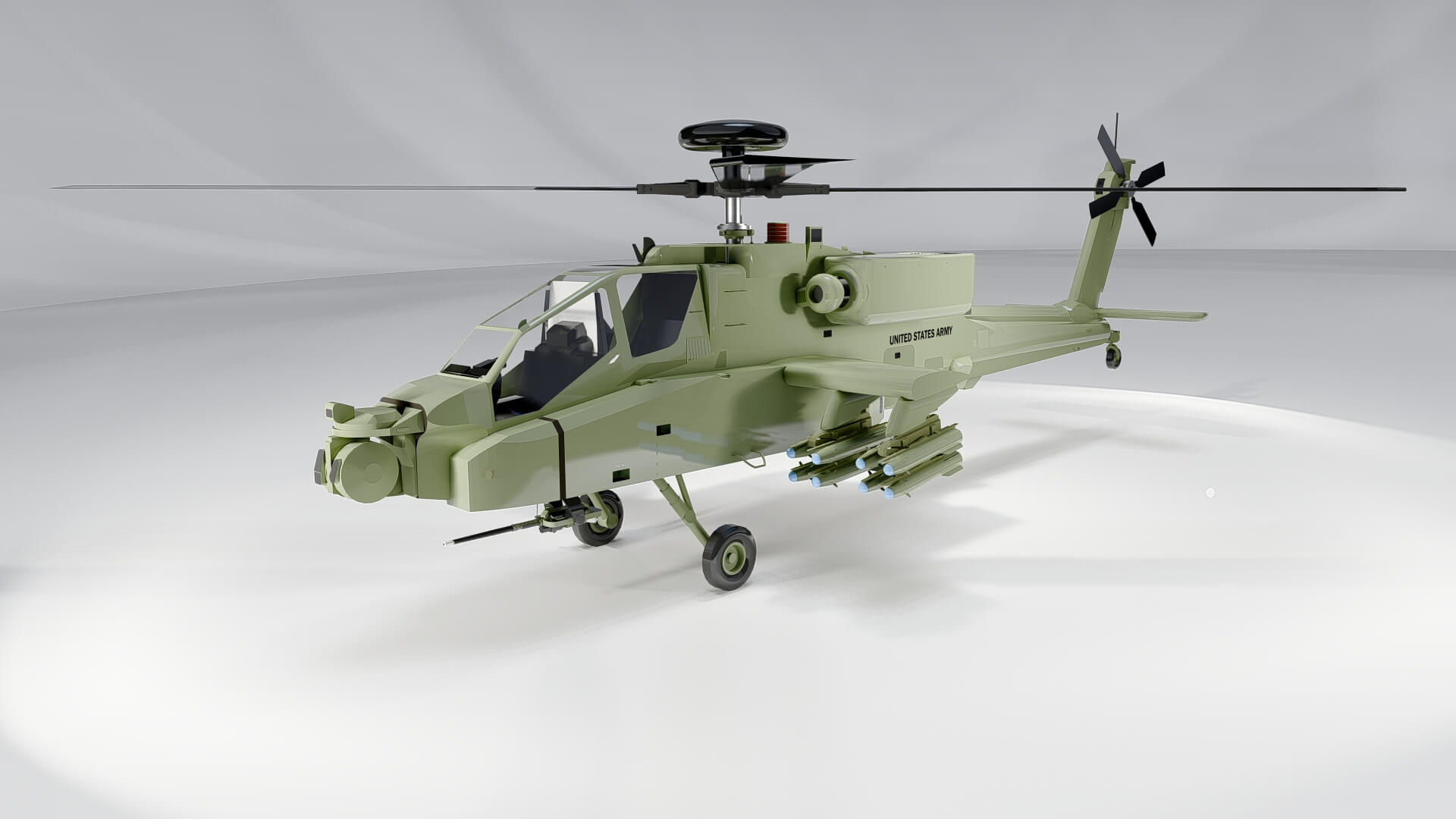 AH-64D Apache Longbow 3D Model by AlphaGroup