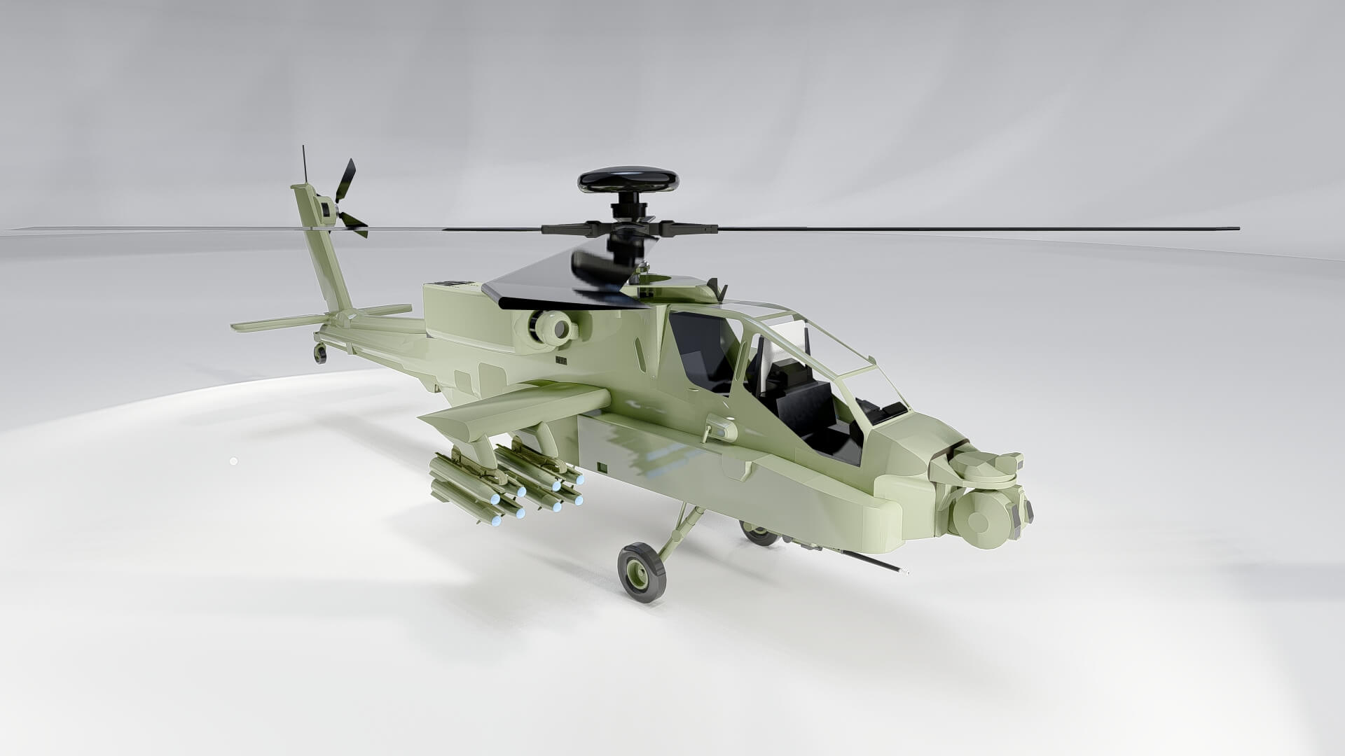 AH-64D Apache Longbow 3D Model by AlphaGroup