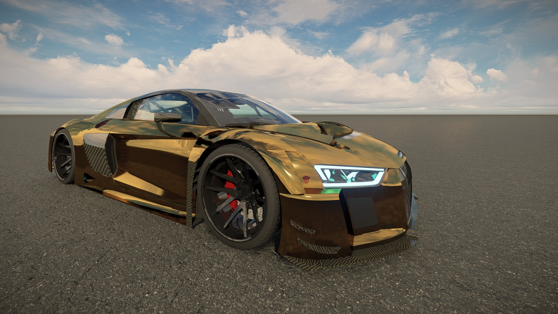 Audi R8 Tuned - 3D Model by AlphaGroup