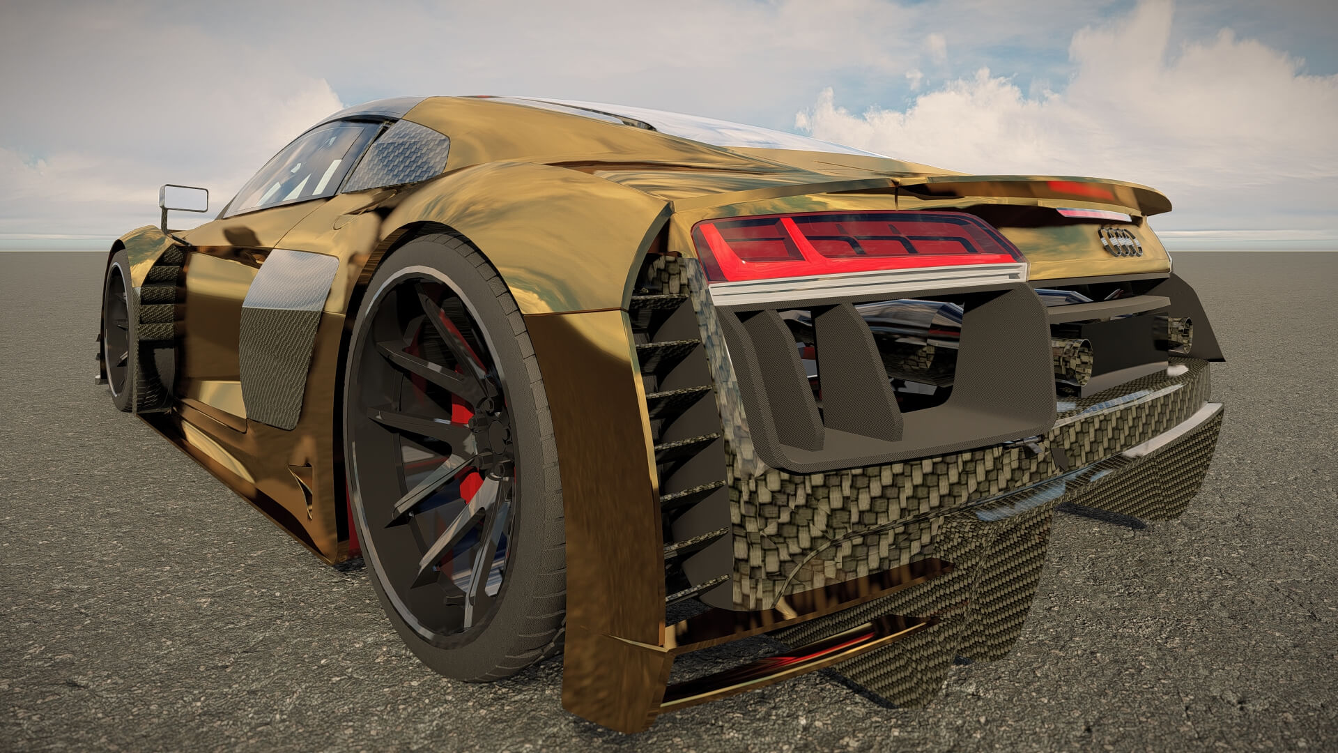 Audi R8 Tuned - 3D Model by AlphaGroup