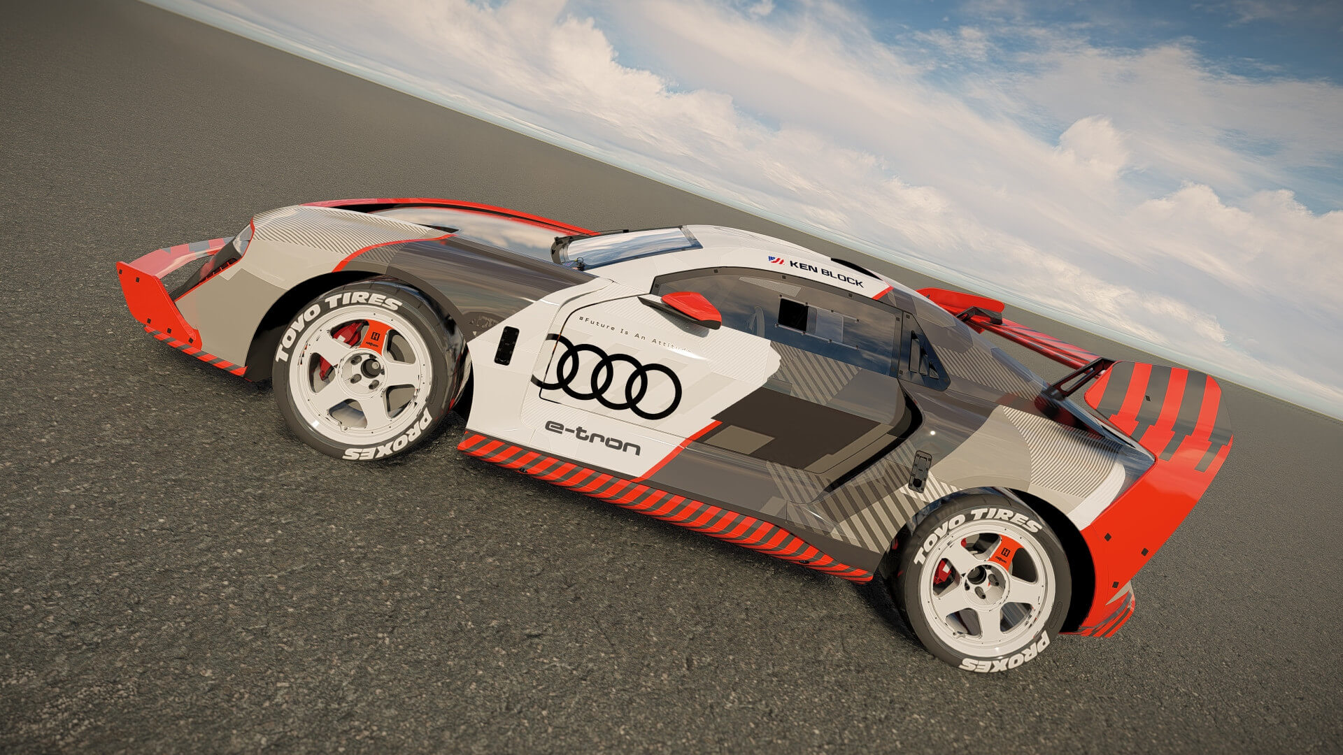 Ken Block Audi S1 Hoonitron E Tron 2023 - 3D Model by AlphaGroup