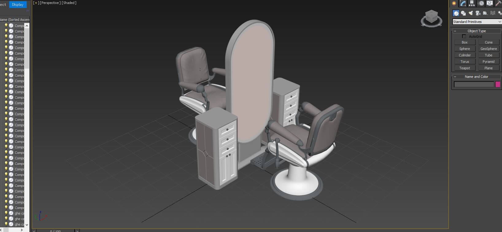 Barber Chair - 3D Model by AlphaGroup