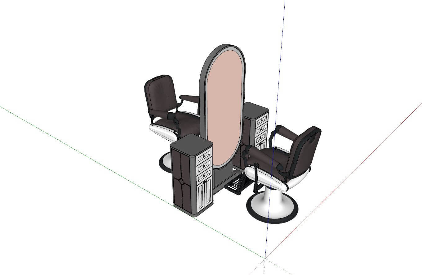 Barber Chair - 3D Model by AlphaGroup