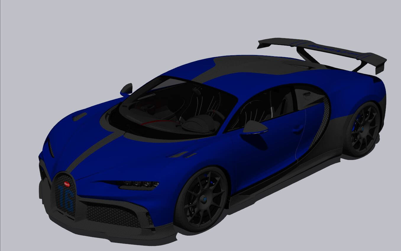 Bugatti Chiron Pur Sport 2022 - 3D Model by AlphaGroup