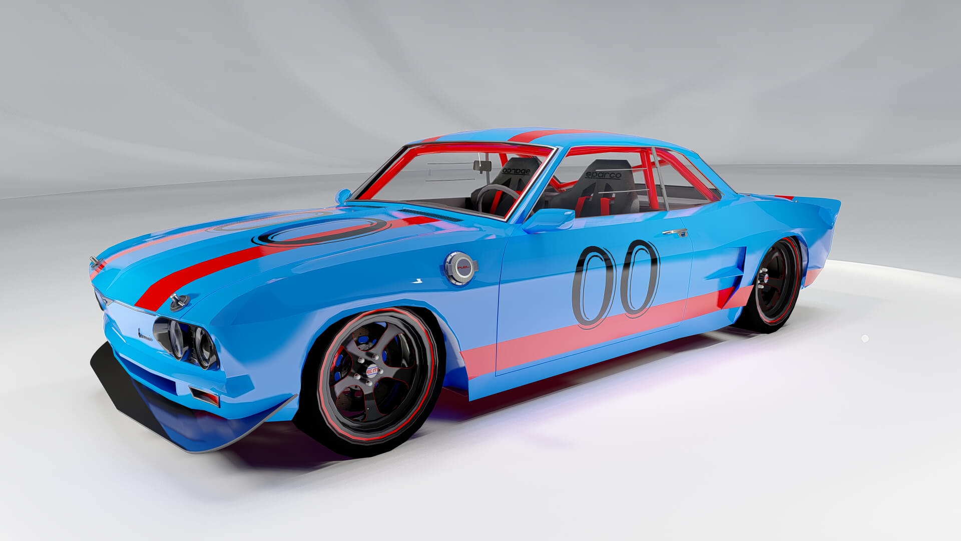 Chevrolet Corvair 1966 Tuned - 3D Model by AlphaGroup