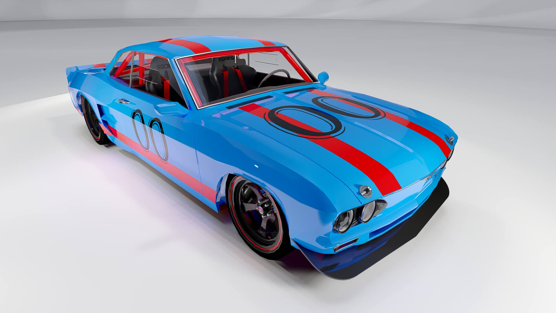 Chevrolet Corvair 1966 Tuned - 3D Model by AlphaGroup