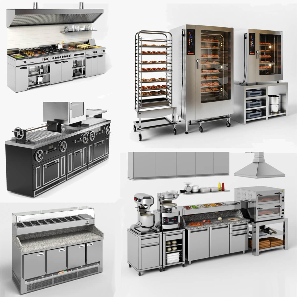 Commercial Kitchen Equipment - 3D Model by AlphaGroup