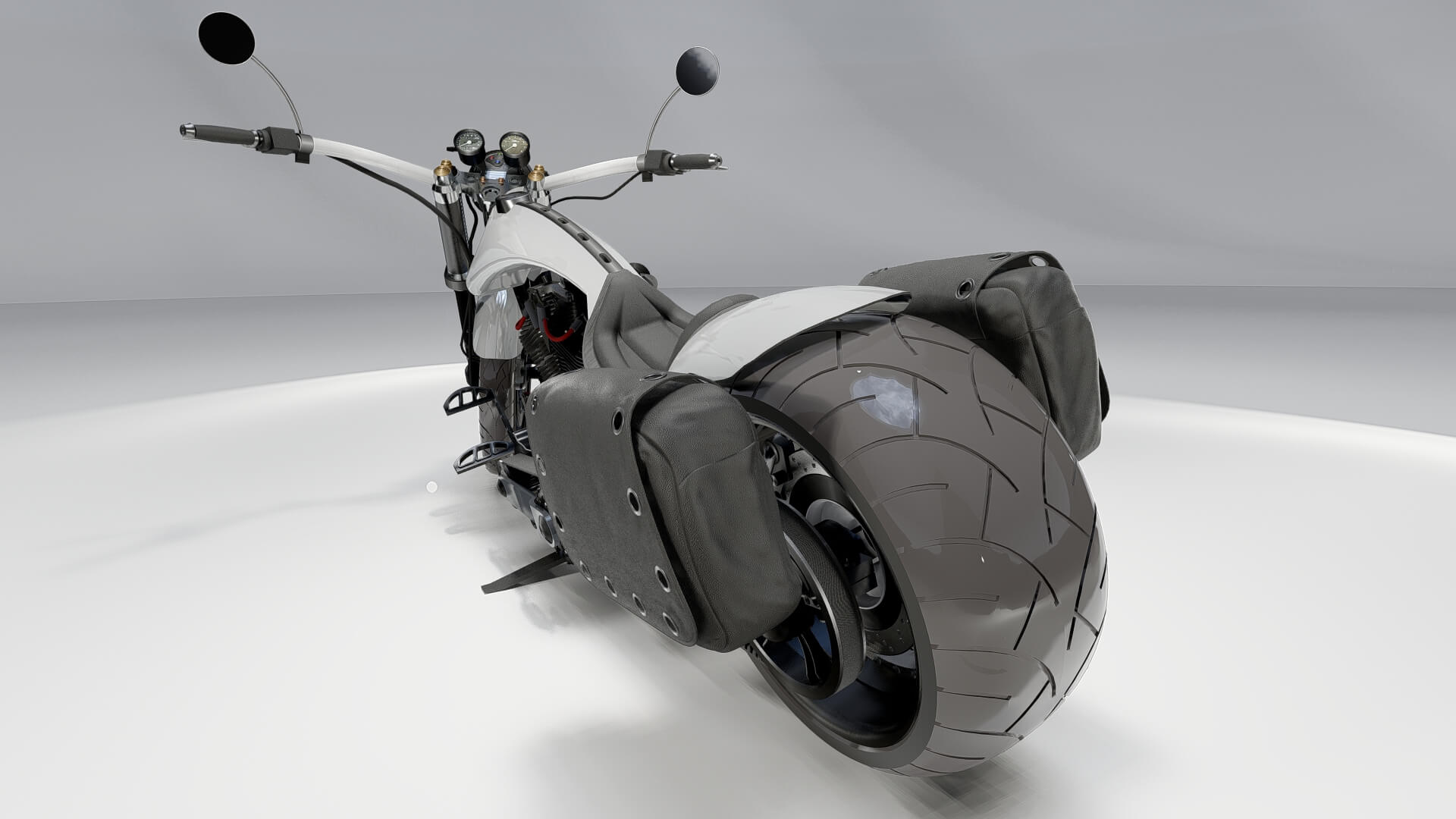 Custom Chopper Motorcycle - 3D Model by AlphaGroup