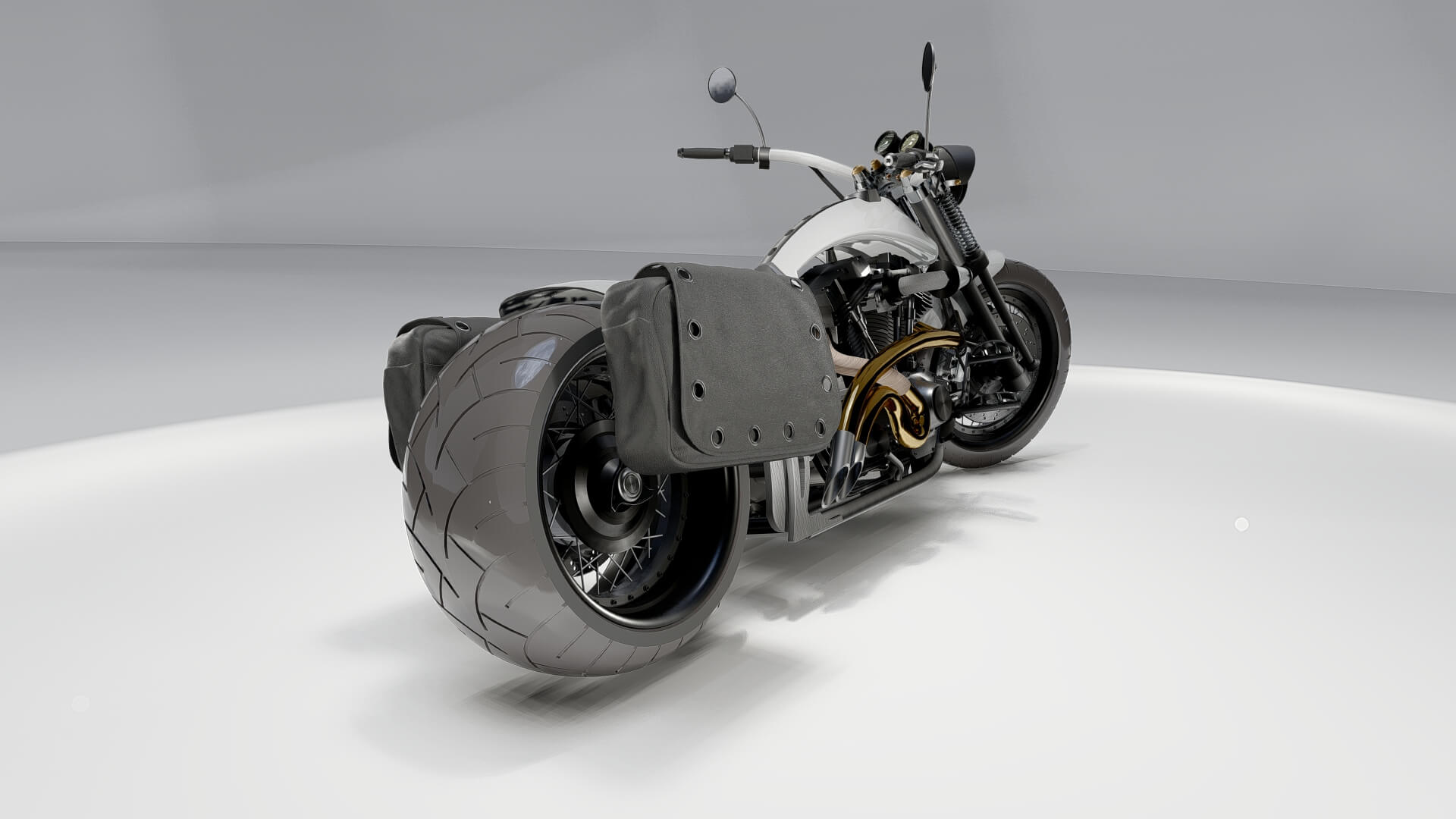 Custom Chopper Motorcycle - 3D Model by AlphaGroup