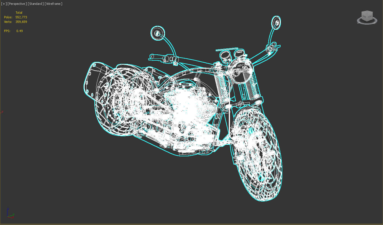 Custom Chopper Motorcycle - 3D Model by AlphaGroup