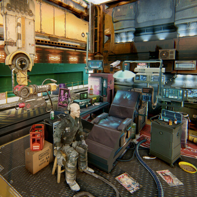 Cyberpunk Survival Hideout - 3D Model by AlphaGroup