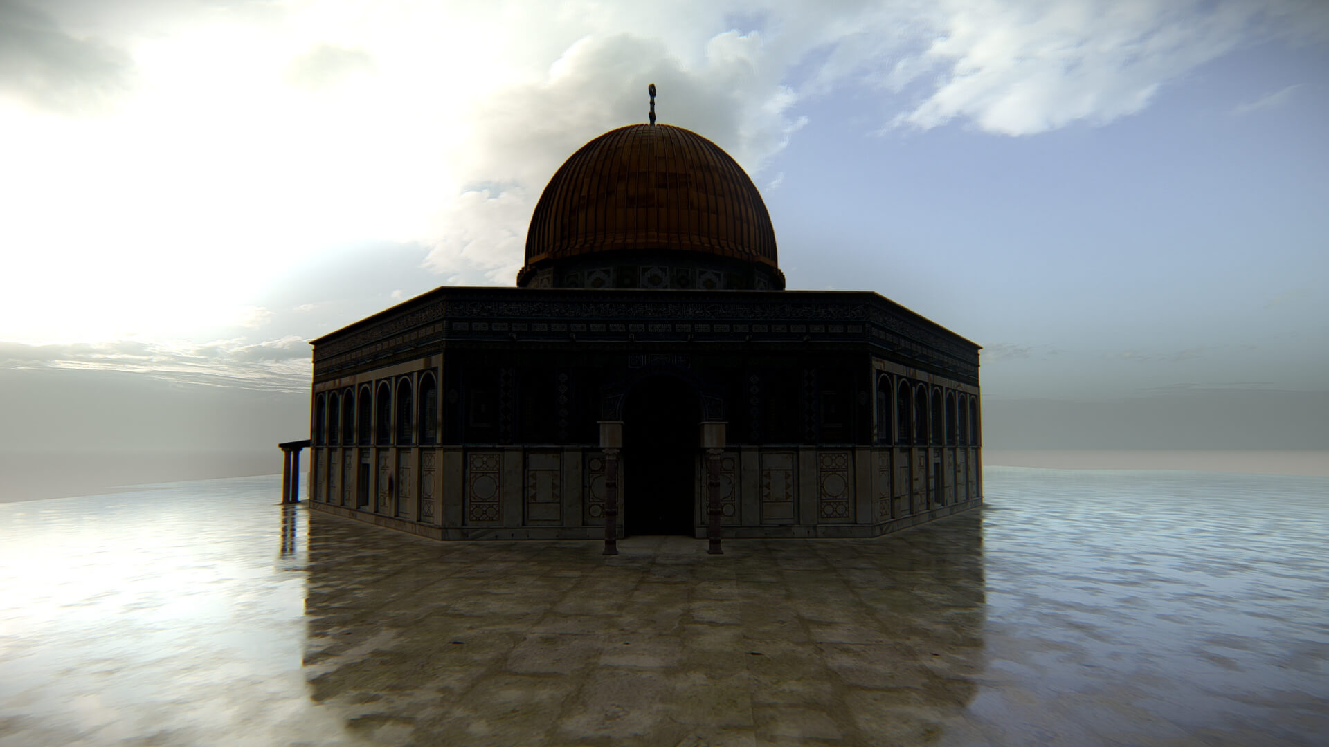 Dome of The Rock Mosque - 3D Model by AlphaGroup
