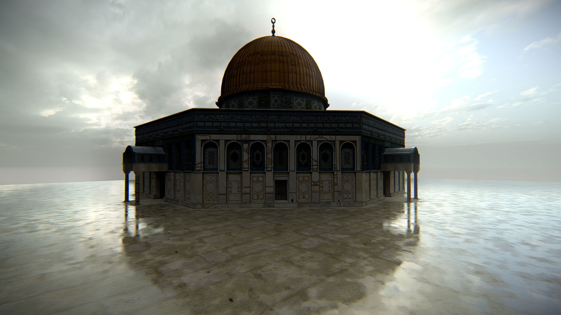 Dome of The Rock Mosque - 3D Model by AlphaGroup