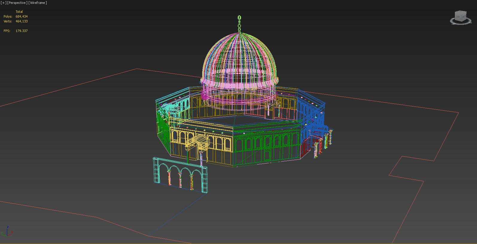 Dome of The Rock Mosque - 3D Model by AlphaGroup