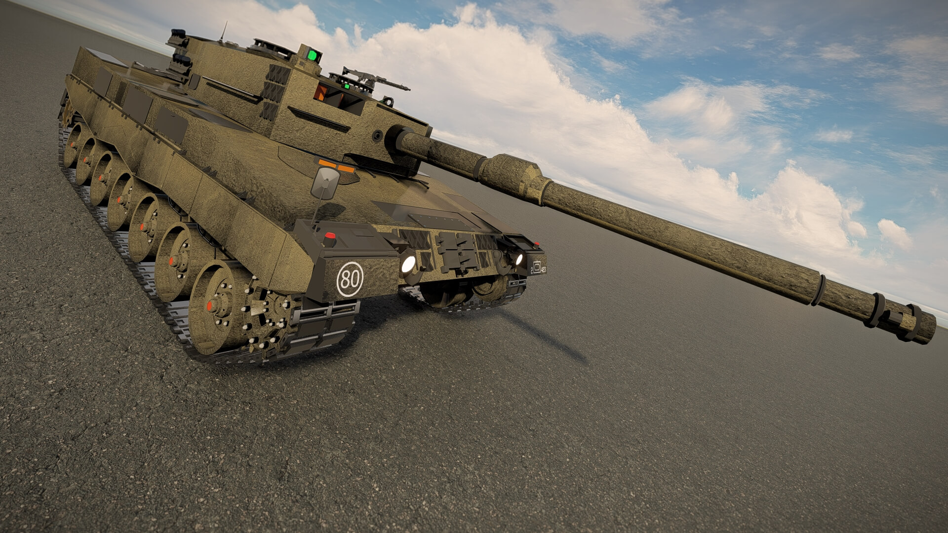 Leopard 2A4 MBT - 3D Model by AlphaGroup
