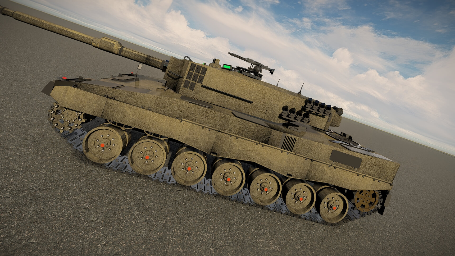 Leopard 2A4 MBT - 3D Model by AlphaGroup