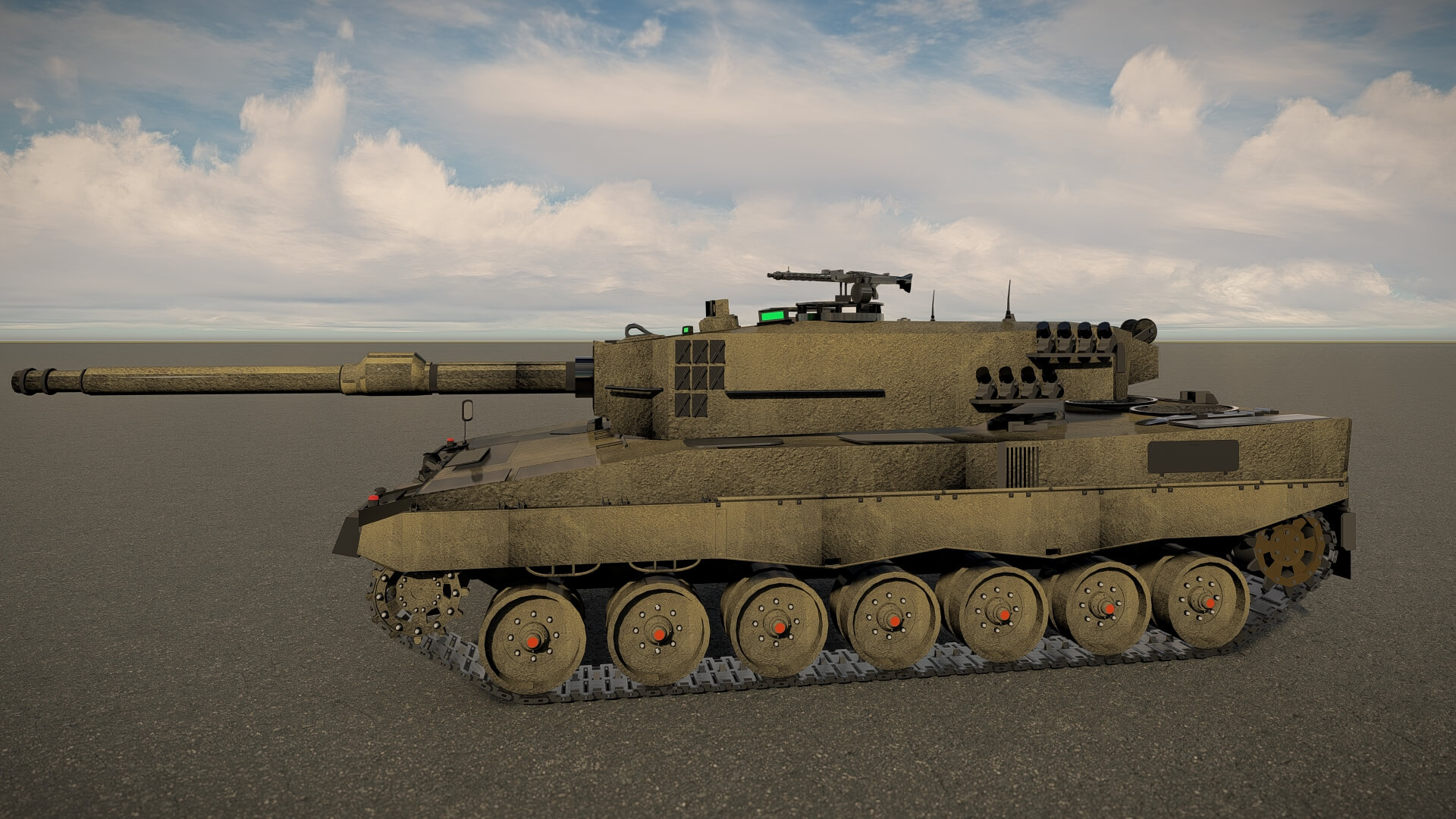 Leopard 2A4 MBT - 3D Model by AlphaGroup
