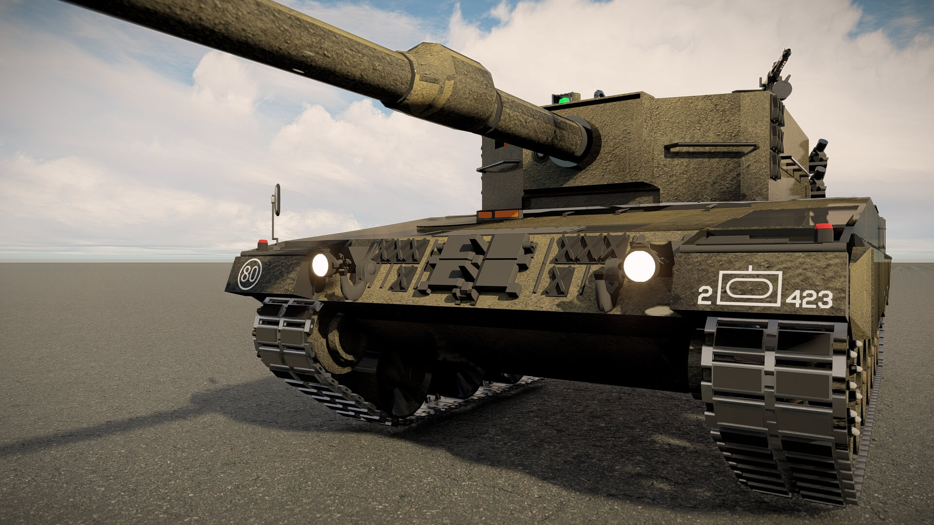 Leopard 2A4 MBT - 3D Model by AlphaGroup