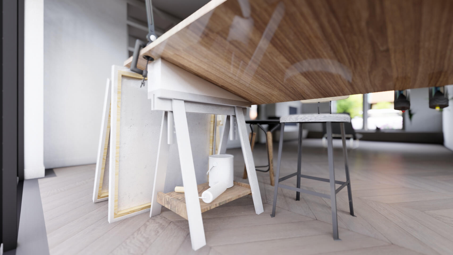 Drafting Table Pro Set - 3D Model by AlphaGroup