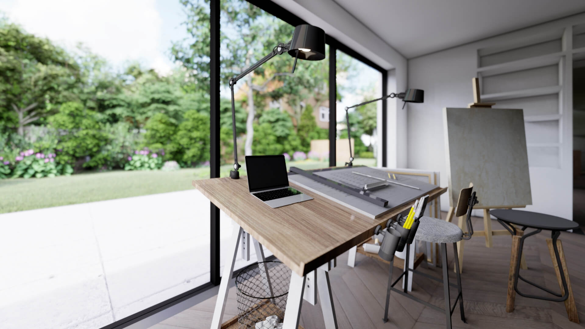 Drafting Table Pro Set - 3D Model by AlphaGroup