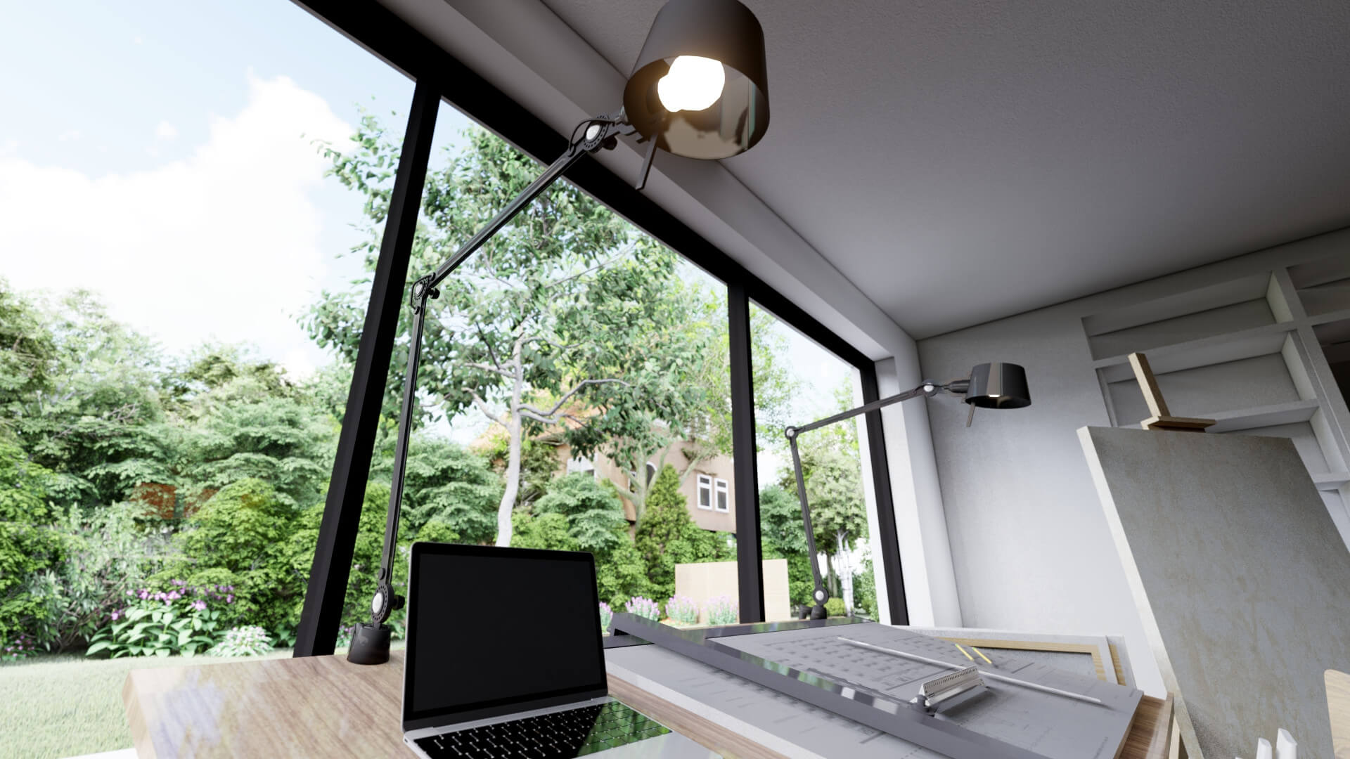 Drafting Table Pro Set - 3D Model by AlphaGroup