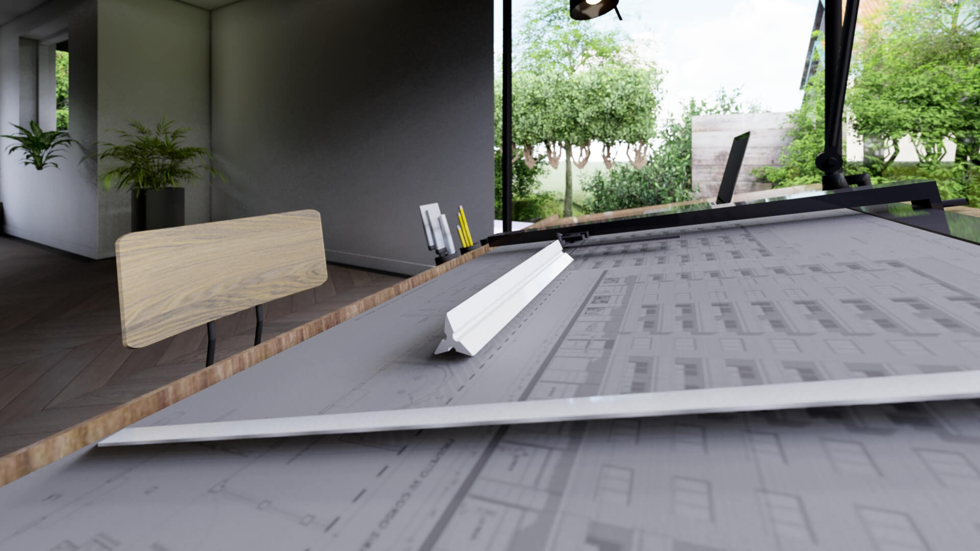 Drafting Table Pro Set - 3D Model by AlphaGroup