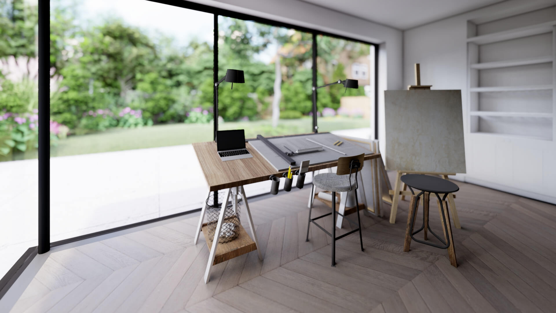 Drafting Table Pro Set - 3D Model by AlphaGroup