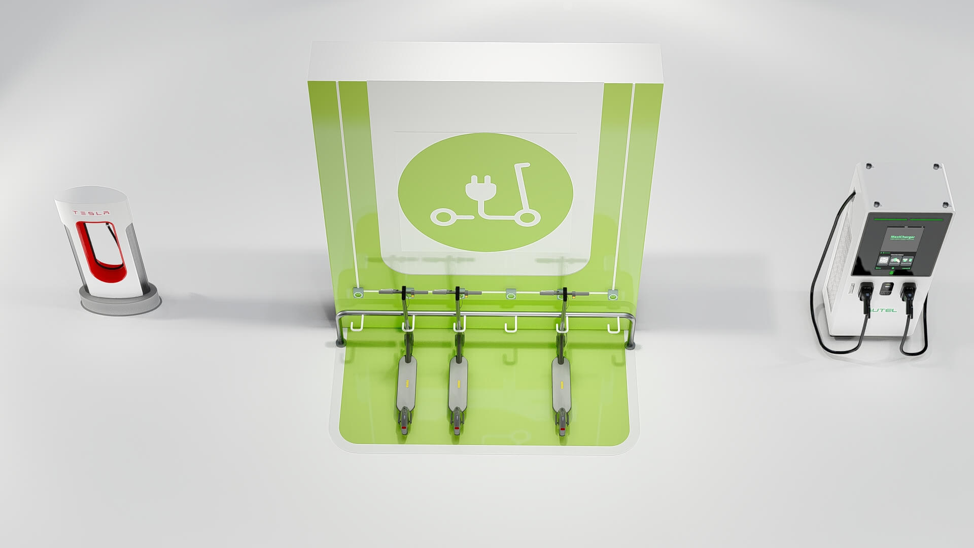 EV Car Charging Station Collection - 3D Model by AlphaGroup