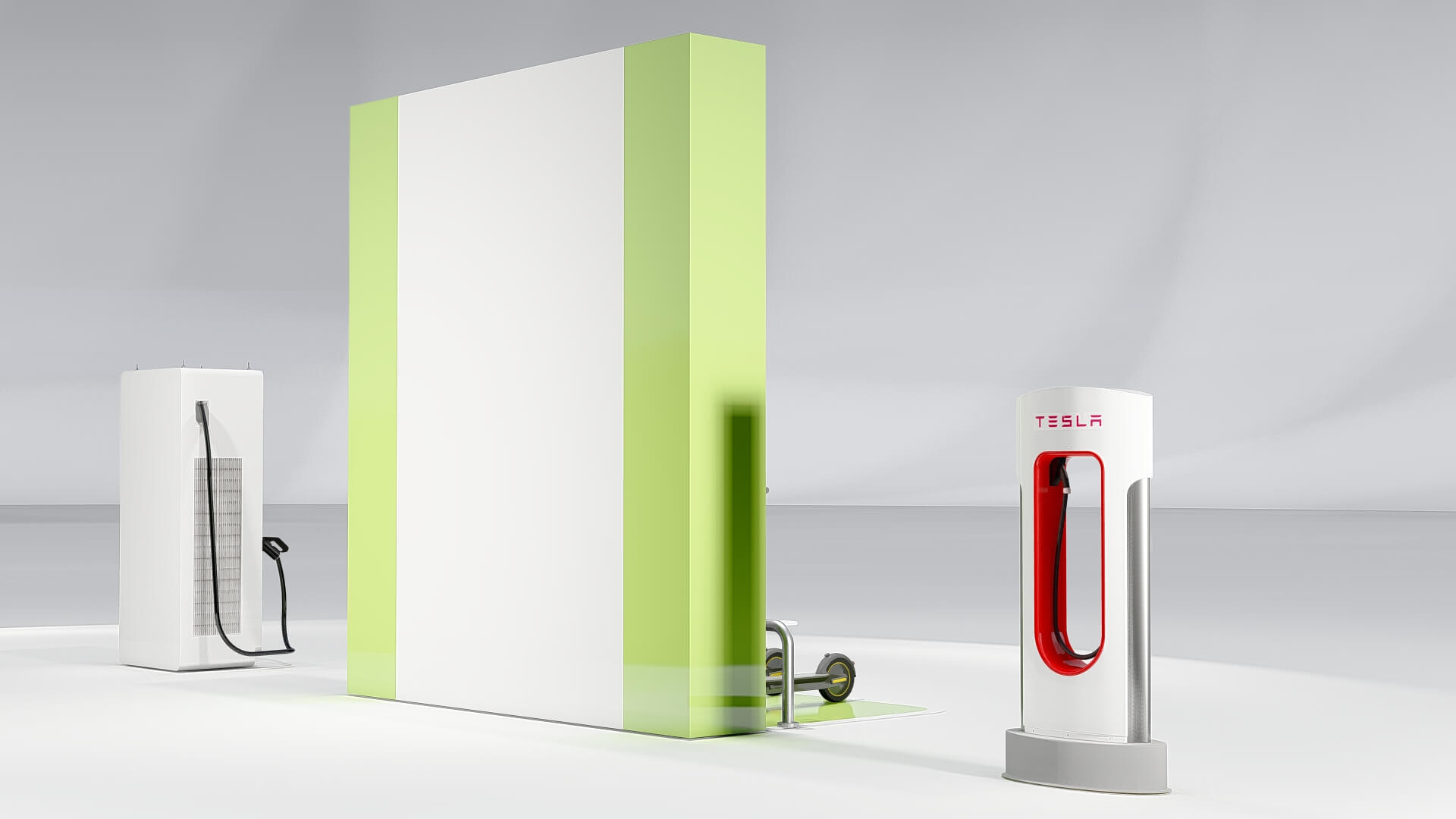 EV Car Charging Station Collection - 3D Model by AlphaGroup