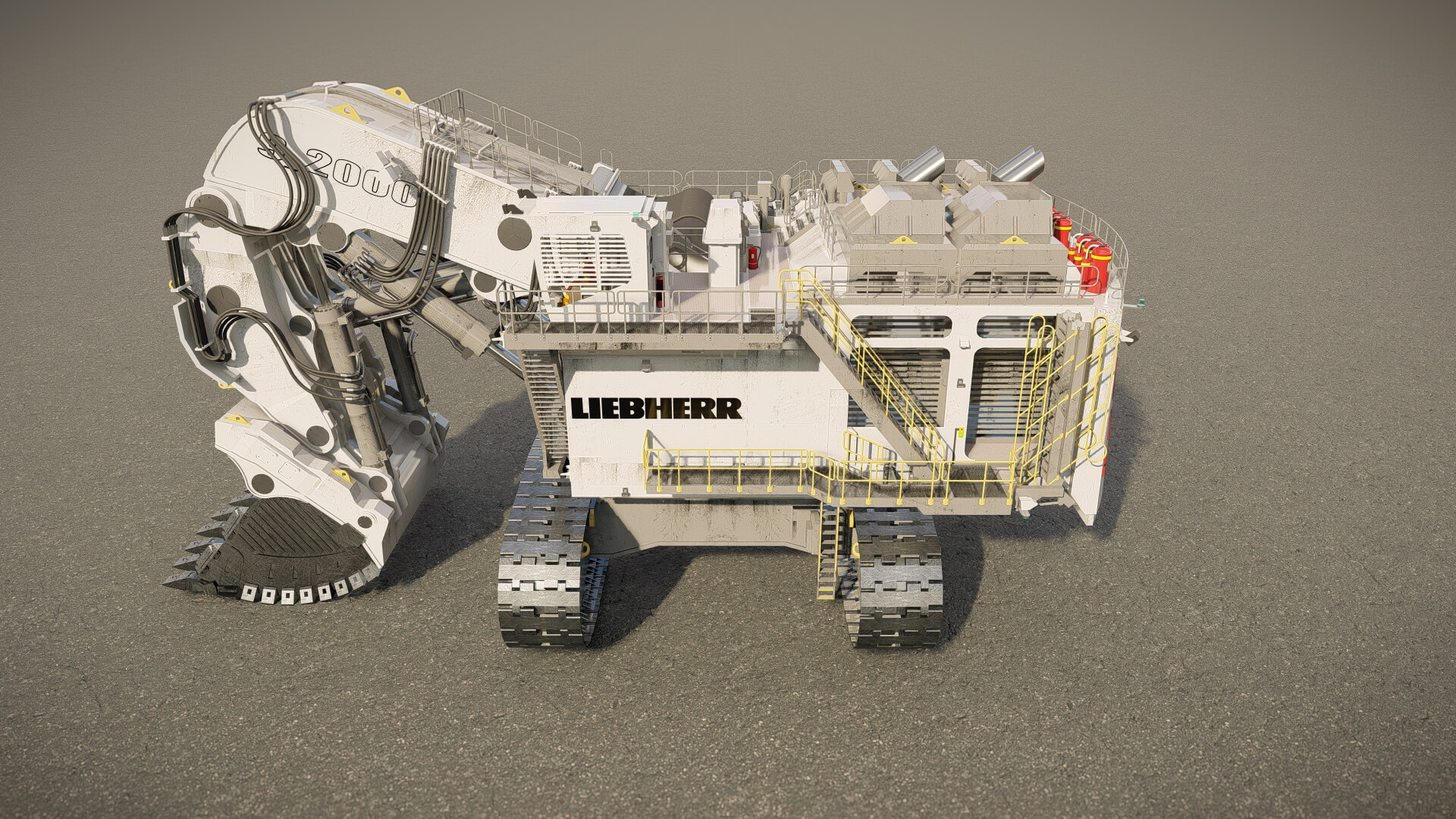 Mining Excavator Proto Liebherr R9 2000 - 3D Model by AlphaGroup