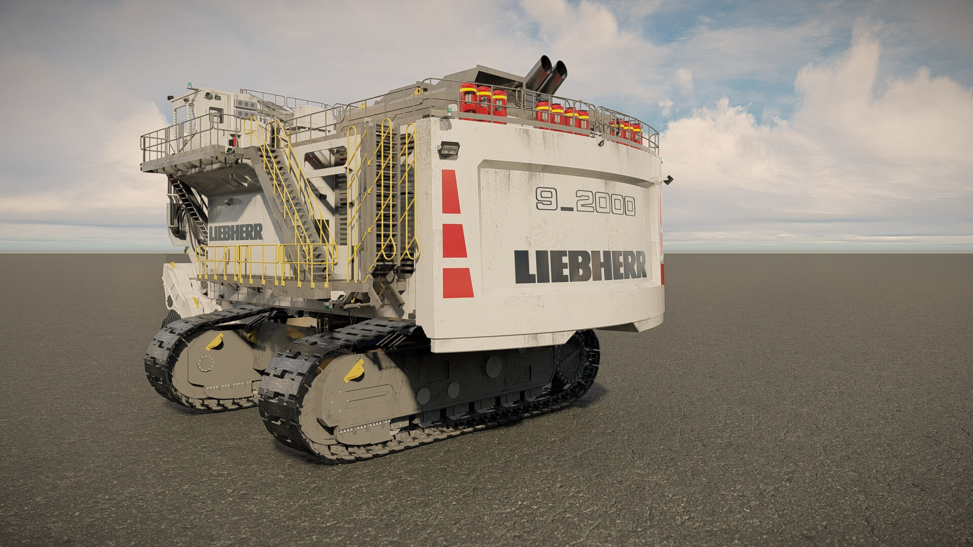 Mining Excavator Proto Liebherr R9 2000 - 3D Model by AlphaGroup