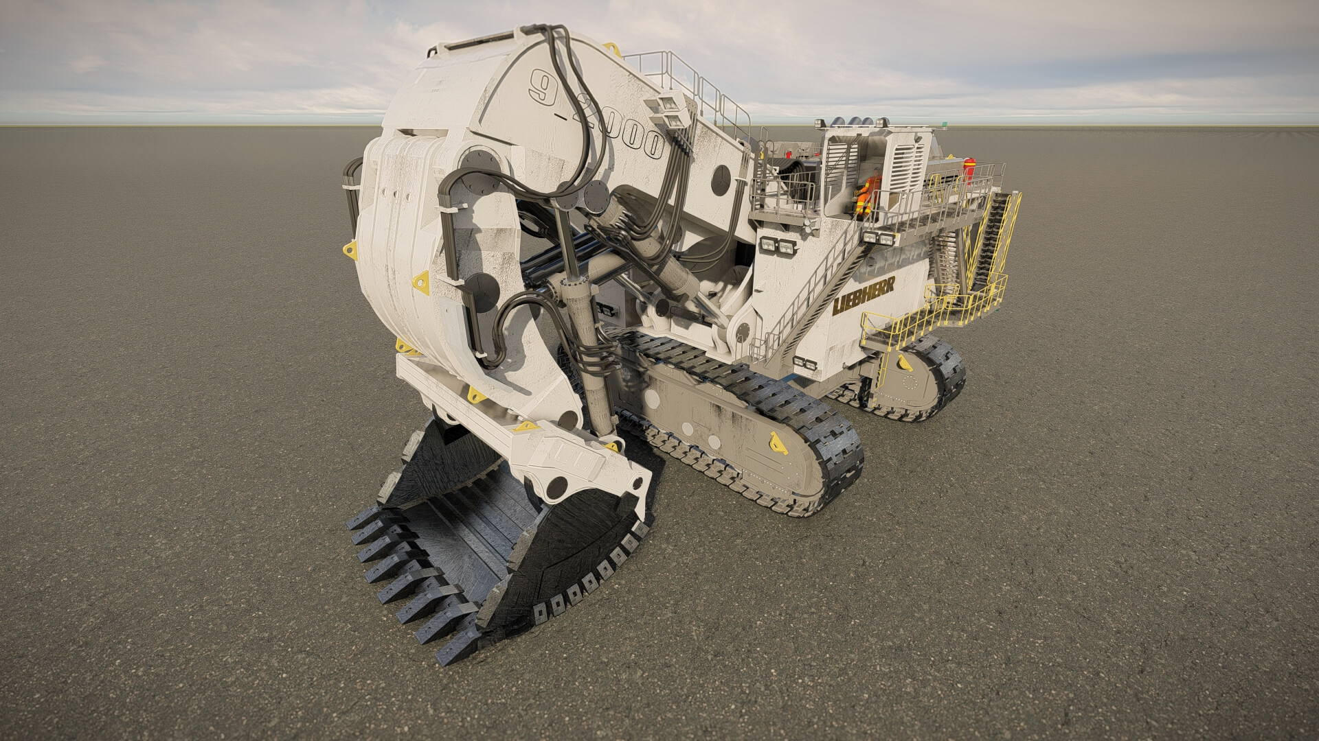 Mining Excavator Proto Liebherr R9 2000 - 3D Model by AlphaGroup